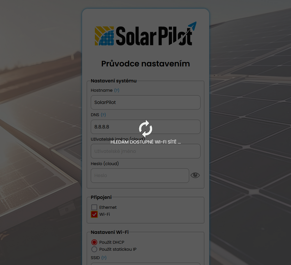 Úvodní konfigurace – SolarPilot Wiki